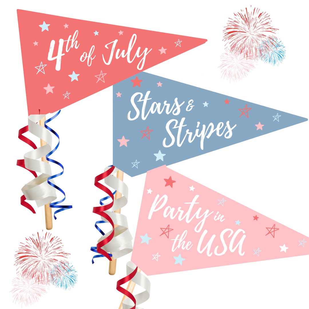 4th of July Pennant Flag, 4th of July Photo Props, 4th of July Kids ...