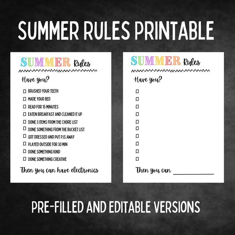 Printable Editable SUMMER 2024 Planner Bundle Summer Calendar Summer ...
