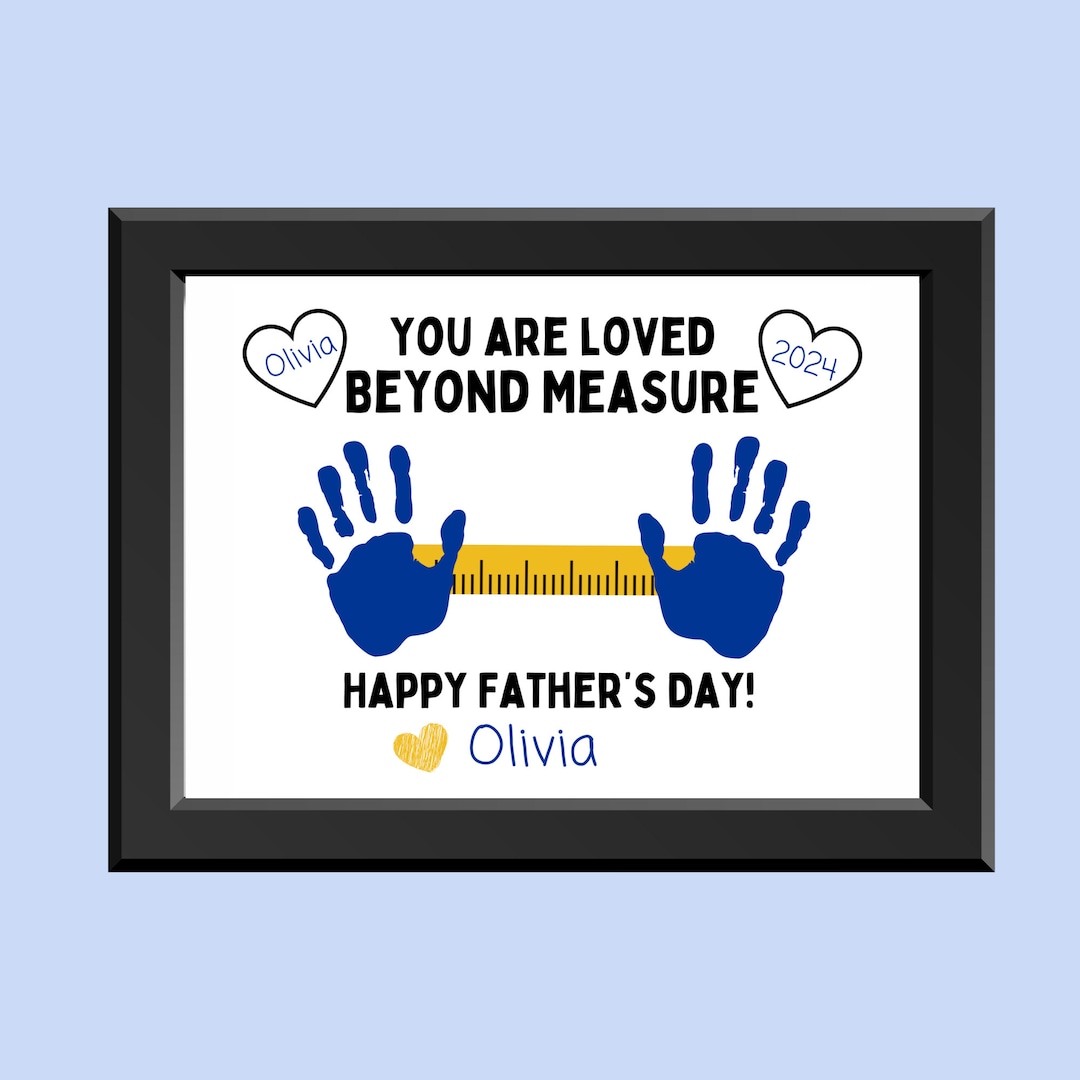 Tape Measure Father's Day Handprint Craft Printable, Tool Craft for ...