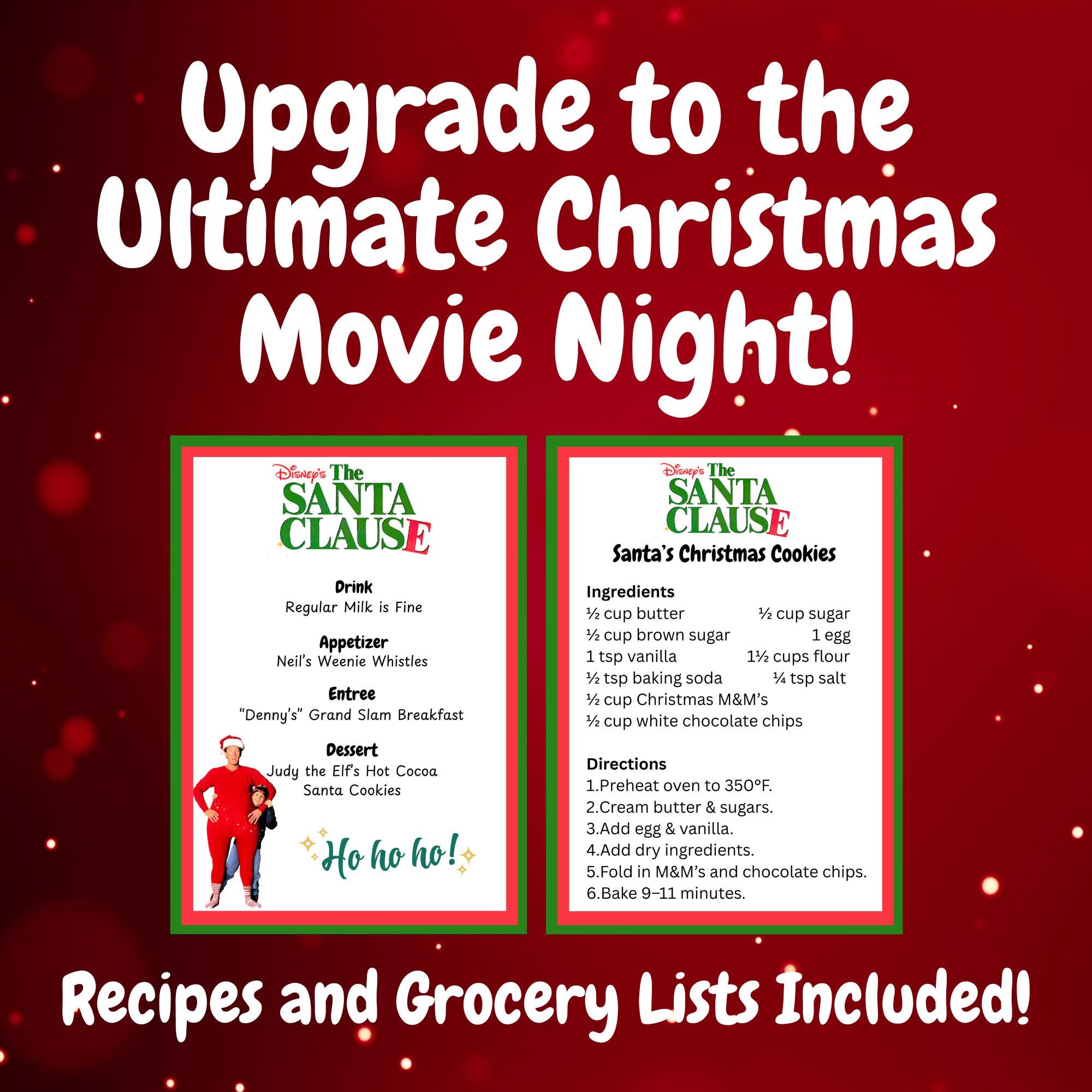 7 Christmas Dinner and a Movie Night Menus | Christmas Movie Night ...