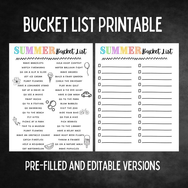 Printable Editable SUMMER 2024 Planner Bundle Summer Calendar Summer ...