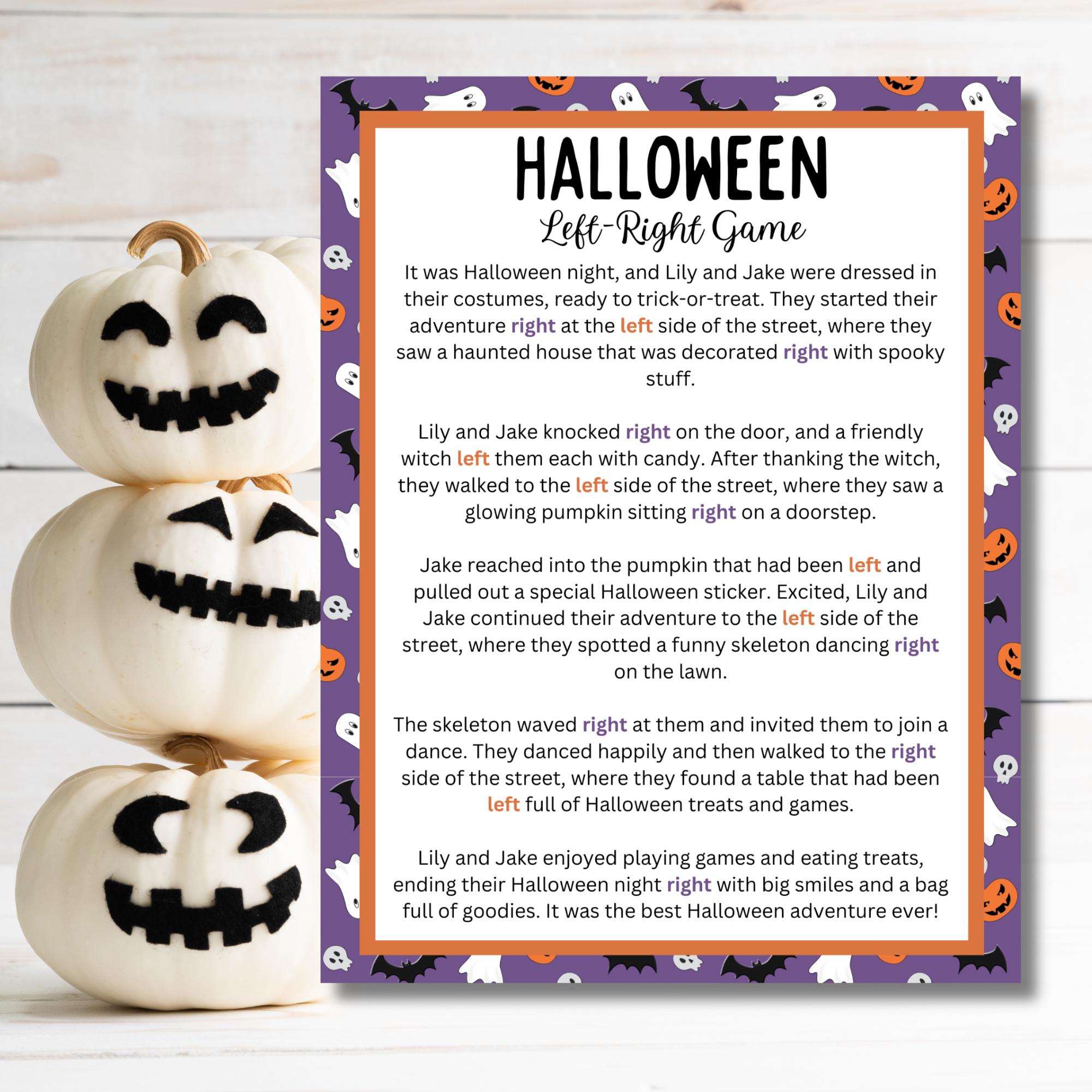 Left Right Halloween | Left Right Game | Pass the Prize Halloween ...