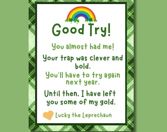 St Patricks Day Kids Printable, Leprechaun Letter Printable, Leprechaun ...