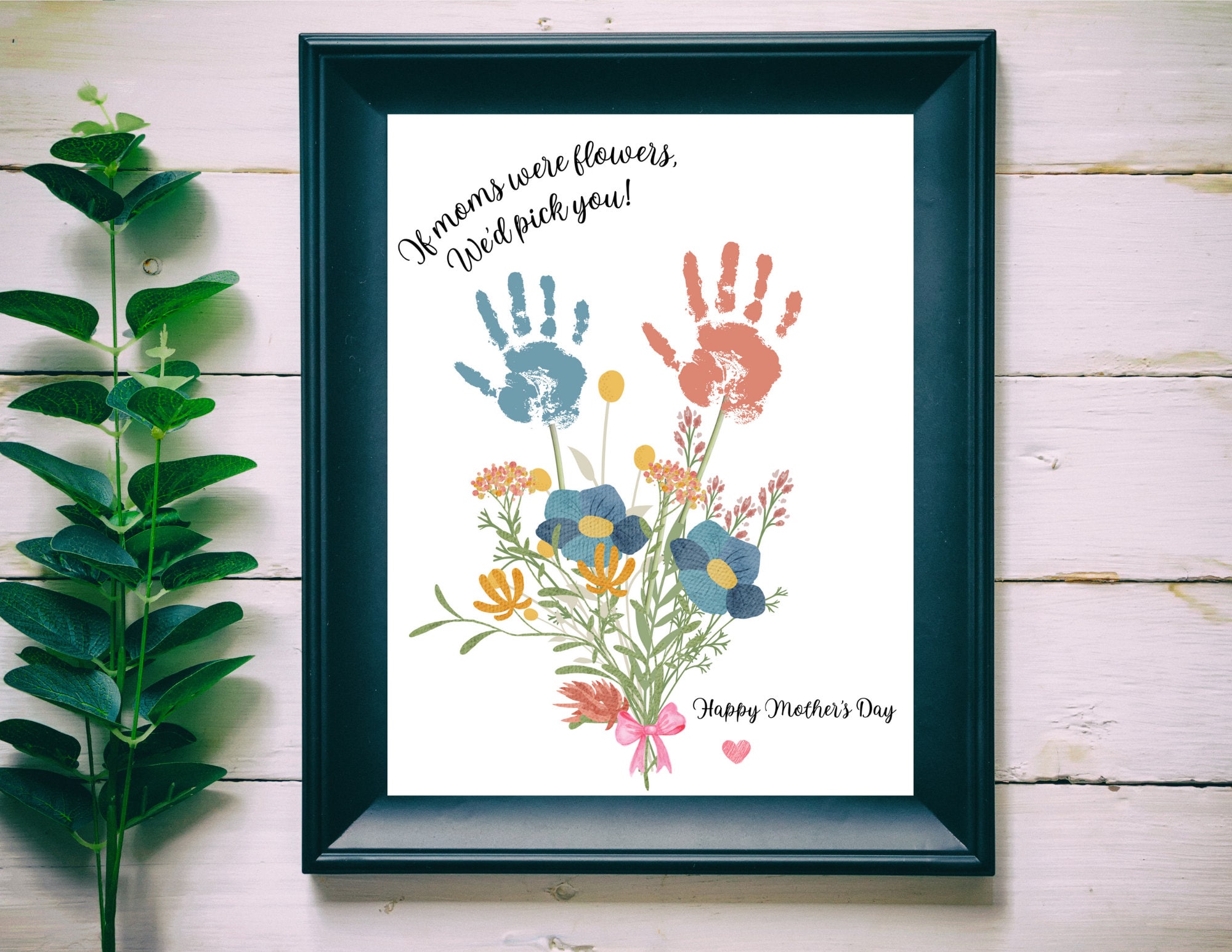 Mother's Day Handprint Printable Craft for One, Two or Three Children ...