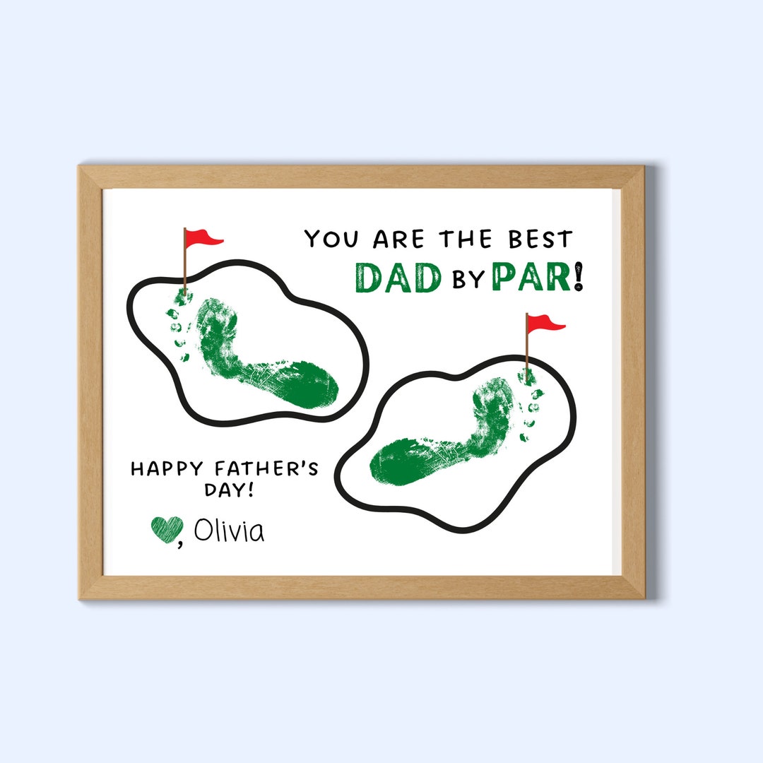 Dad Footprint Handprint Craft for Fathers Day Gift, Printable Kids ...
