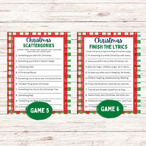 Printable Christmas Game Bundle, Christmas Party Games, Christmas ...
