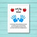 Handprint First Day of School Poem, Back to School Handprint Art ...