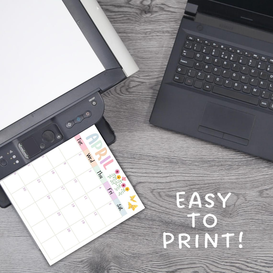 April 2025 Calendar, Happy Easter Day With Spring, Printable Planner ...