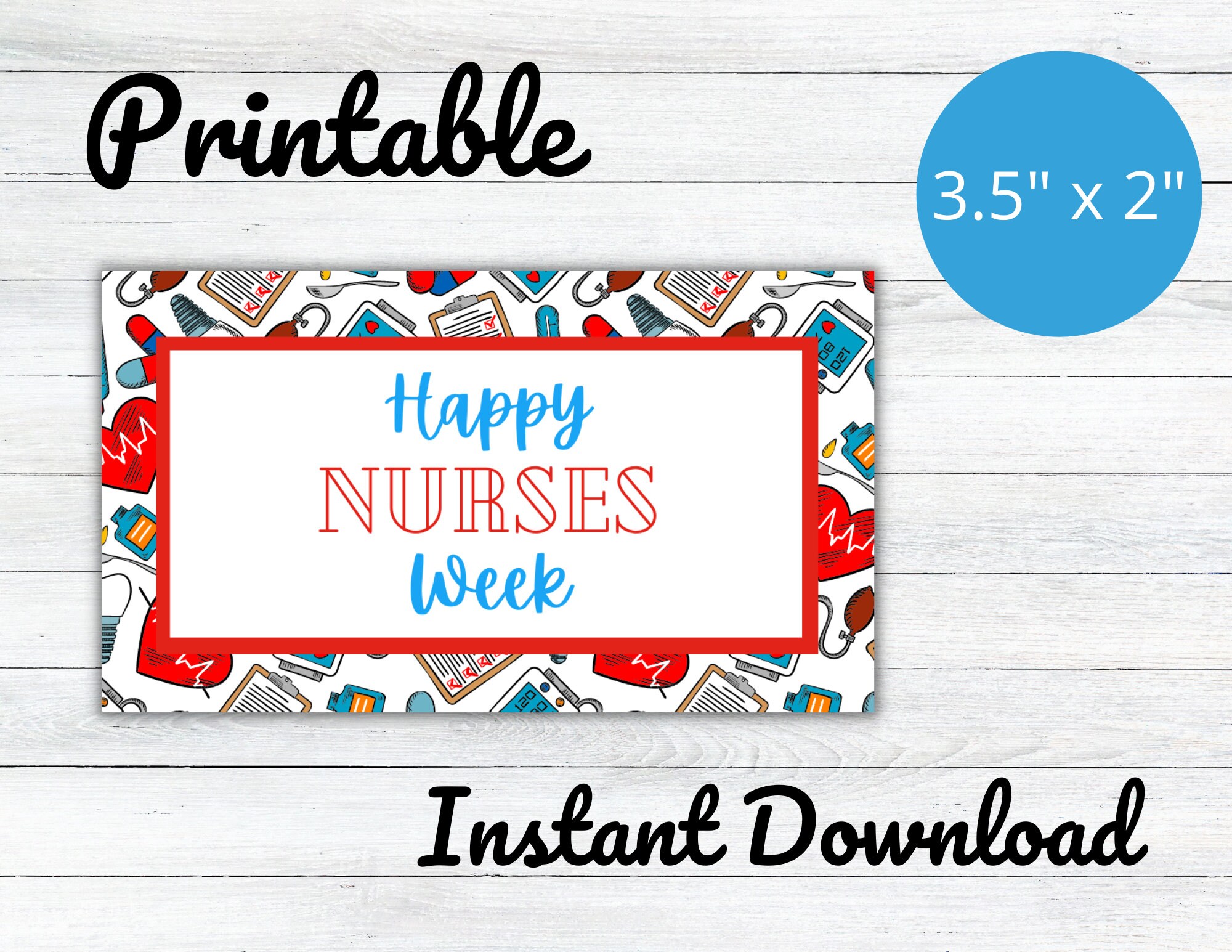 Nurses Week Tag, Gift Tag, Thank You, Printable - Etsy