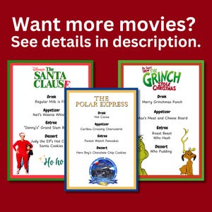 Elf, Christmas Dinner and a Movie Night Menu | Christmas Movie Idea ...