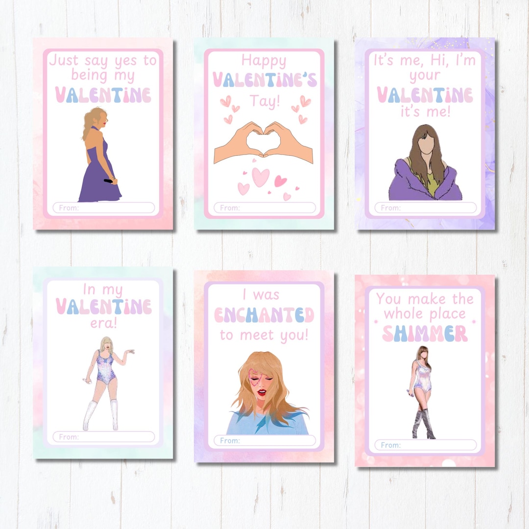 In My Valentine Era, Taylor Valentine Cards, Printable Valentine ...
