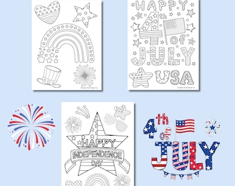 Fourth of July Coloring Pages 4th of July Party Printable for Kids 4th ...