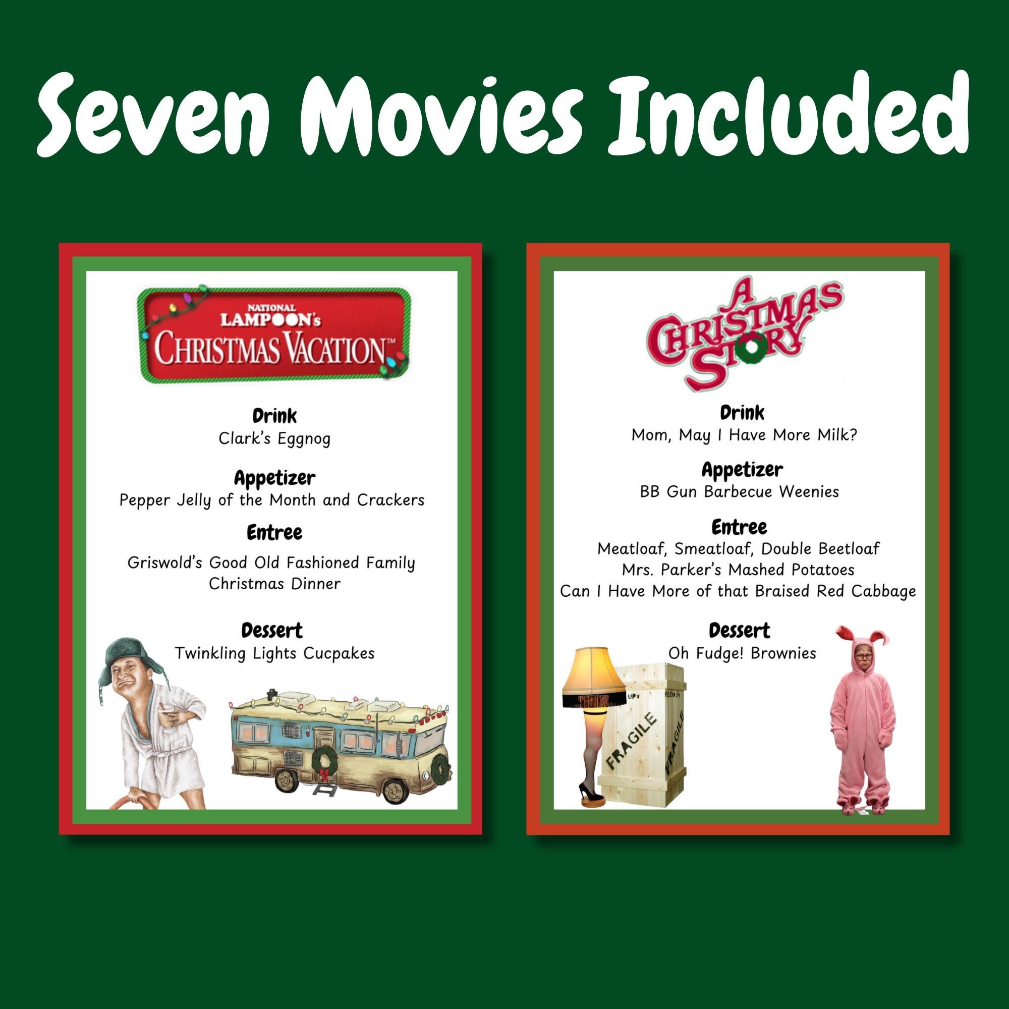 7 Christmas Dinner and a Movie Night Menus | Christmas Movie Night ...