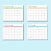 School Year Calendar Printable 2024-2025 Bundle Portrait Monthly ...