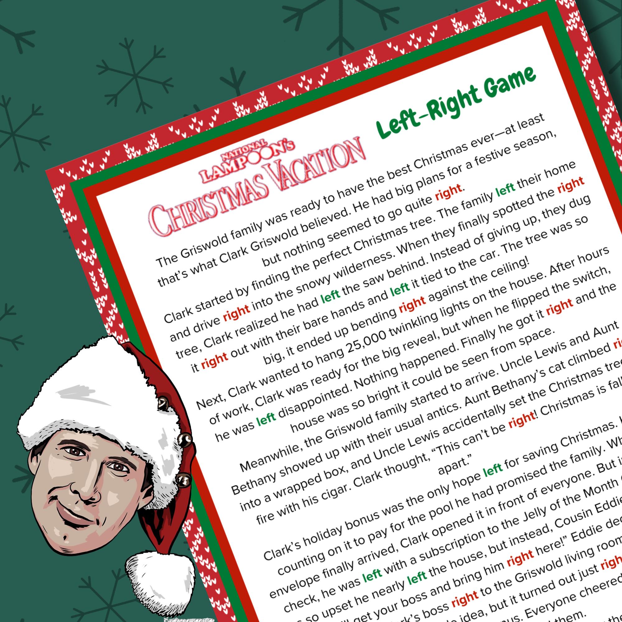 Christmas Vacation Left Right Christmas Game | Christmas Pass the Prize ...