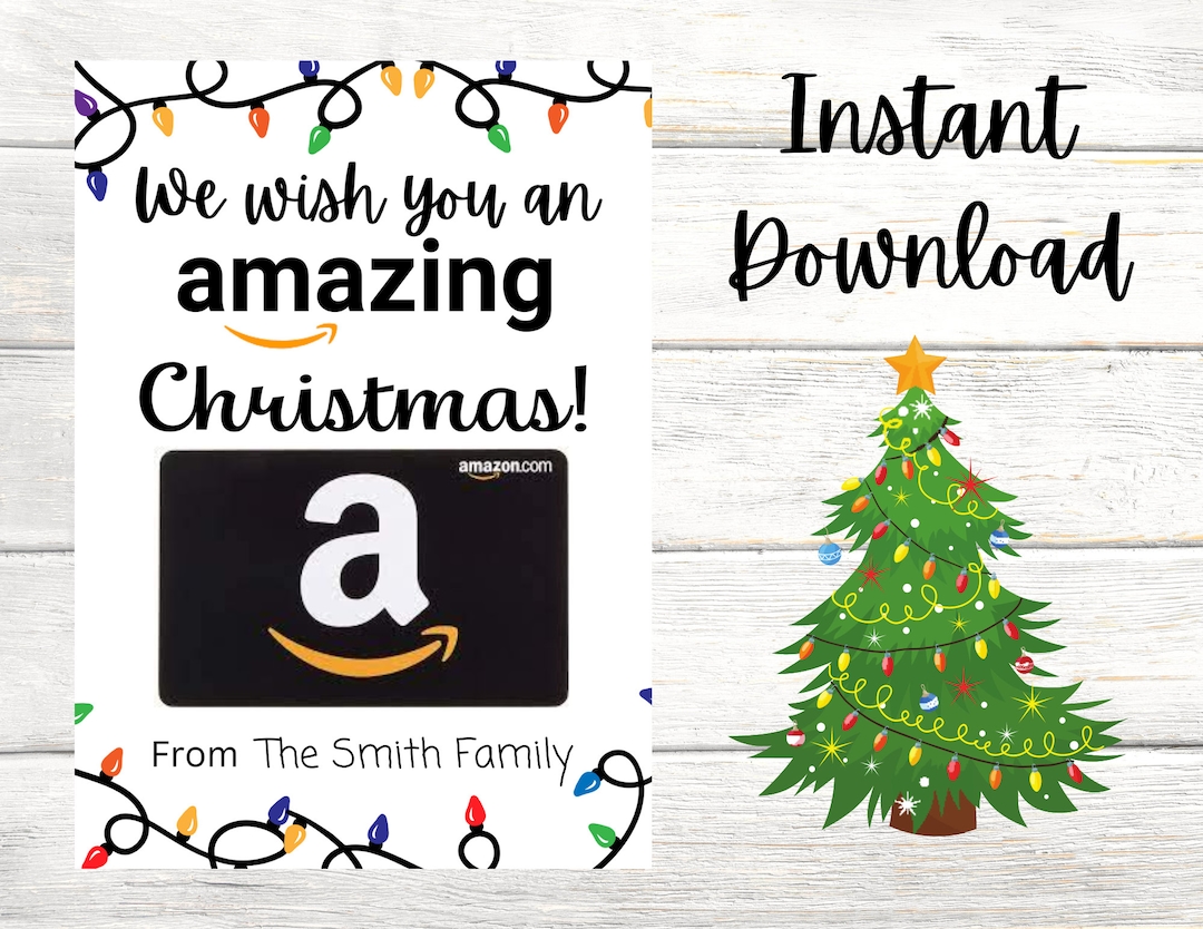 PRINTABLE Amazon Gift Card Holder, Christmas, Teacher Gift, Neighbor ...