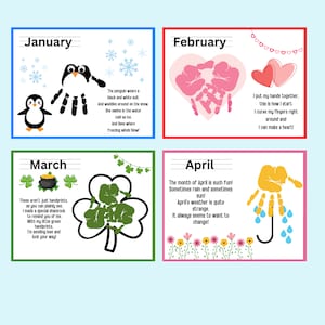 Handprint Memory Book Printable for Prek, Preschool Kindergarten 1st ...