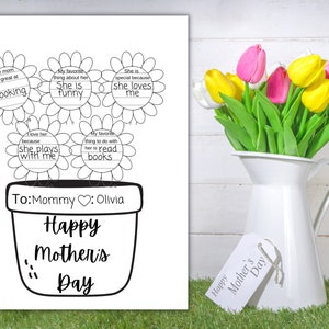 Mother's Day Questionnaire, Kids Craft, Gift for Mom, Keepsake - Etsy