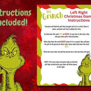 Grinch Left Right Christmas Game | Christmas Pass the Prize | Right ...