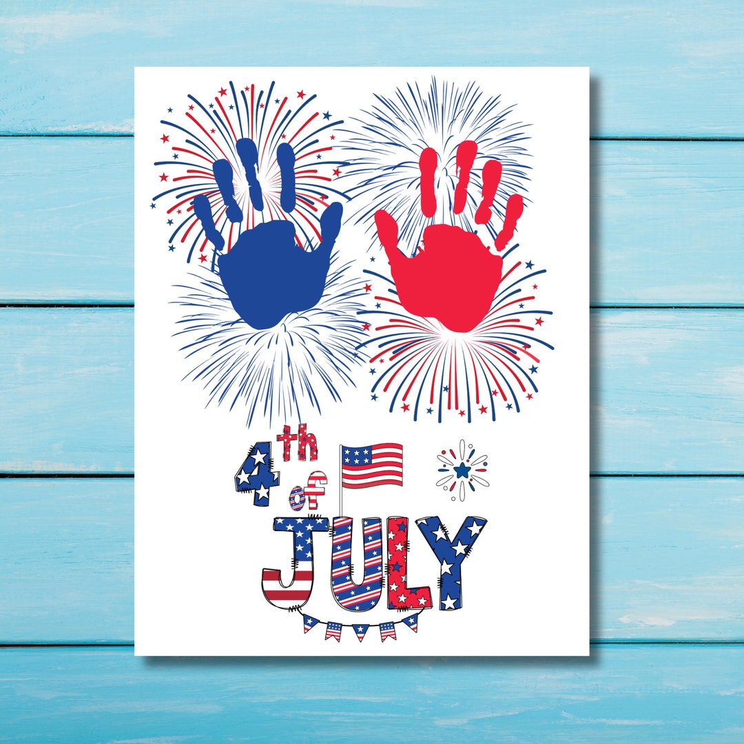 4th of July Handprint Art, 4th of July Activity, Handprint Art ...