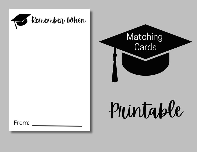 Remember When Favorite Memories of Grad Printable Graduation Sign and ...