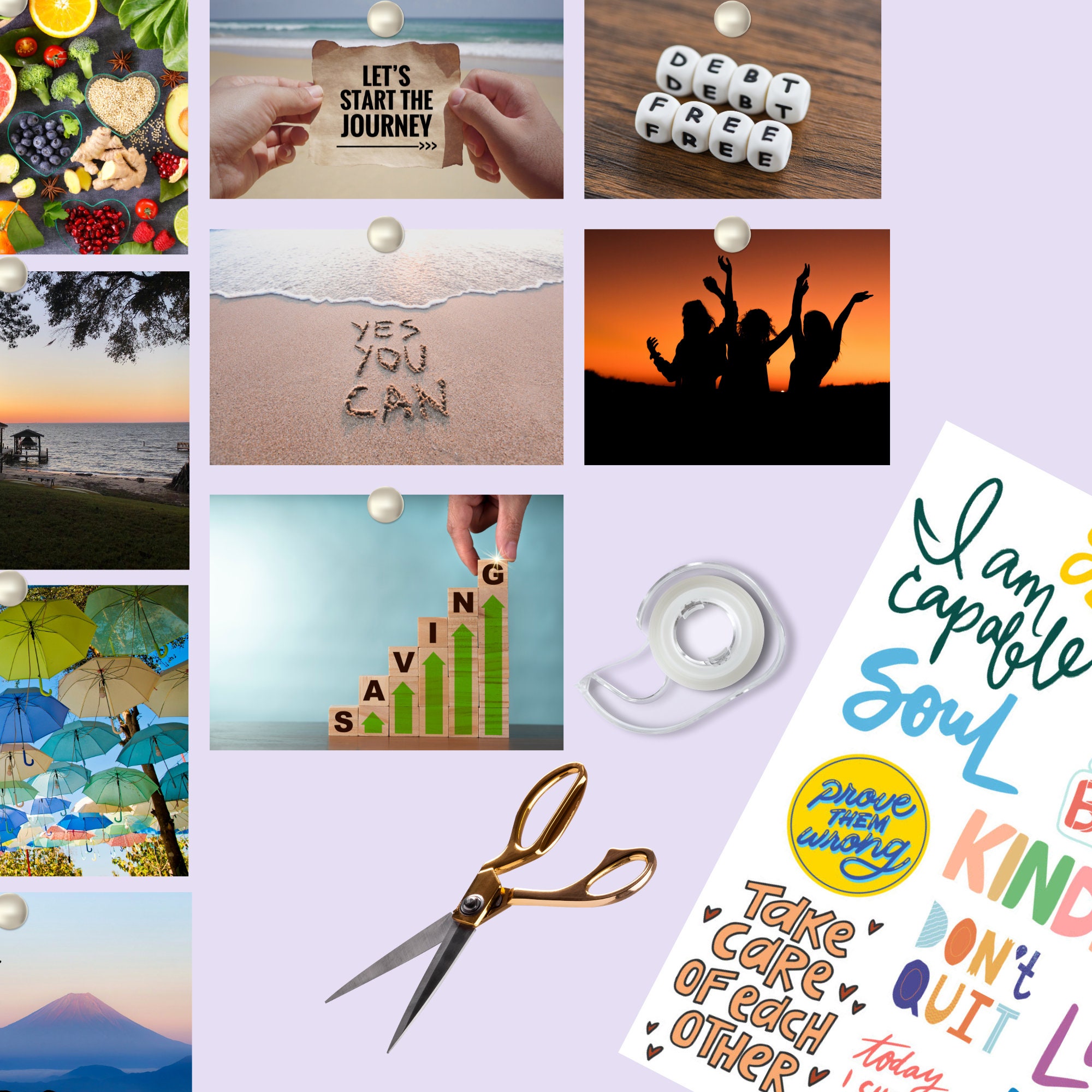 Complete 2024 Vision Board Kit and Planner: Strong Words, Images, and ...