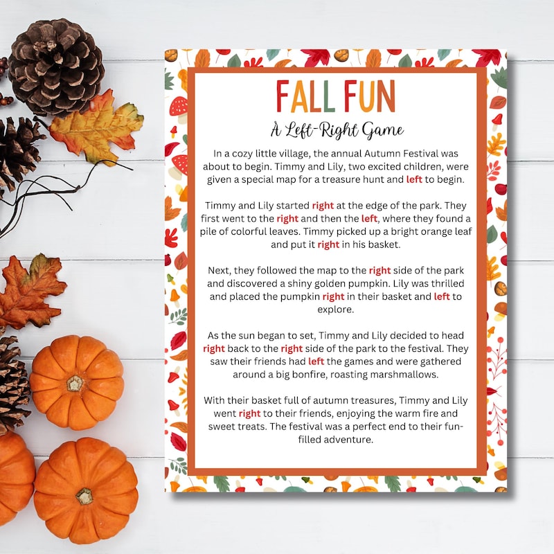 Autumn Games Printable - Etsy