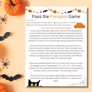 Pass the Pumpkin Game Halloween Printable, Left Right Game East ...