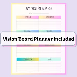 Complete 2024 Vision Board Kit and Planner: Strong Words, Images, and ...