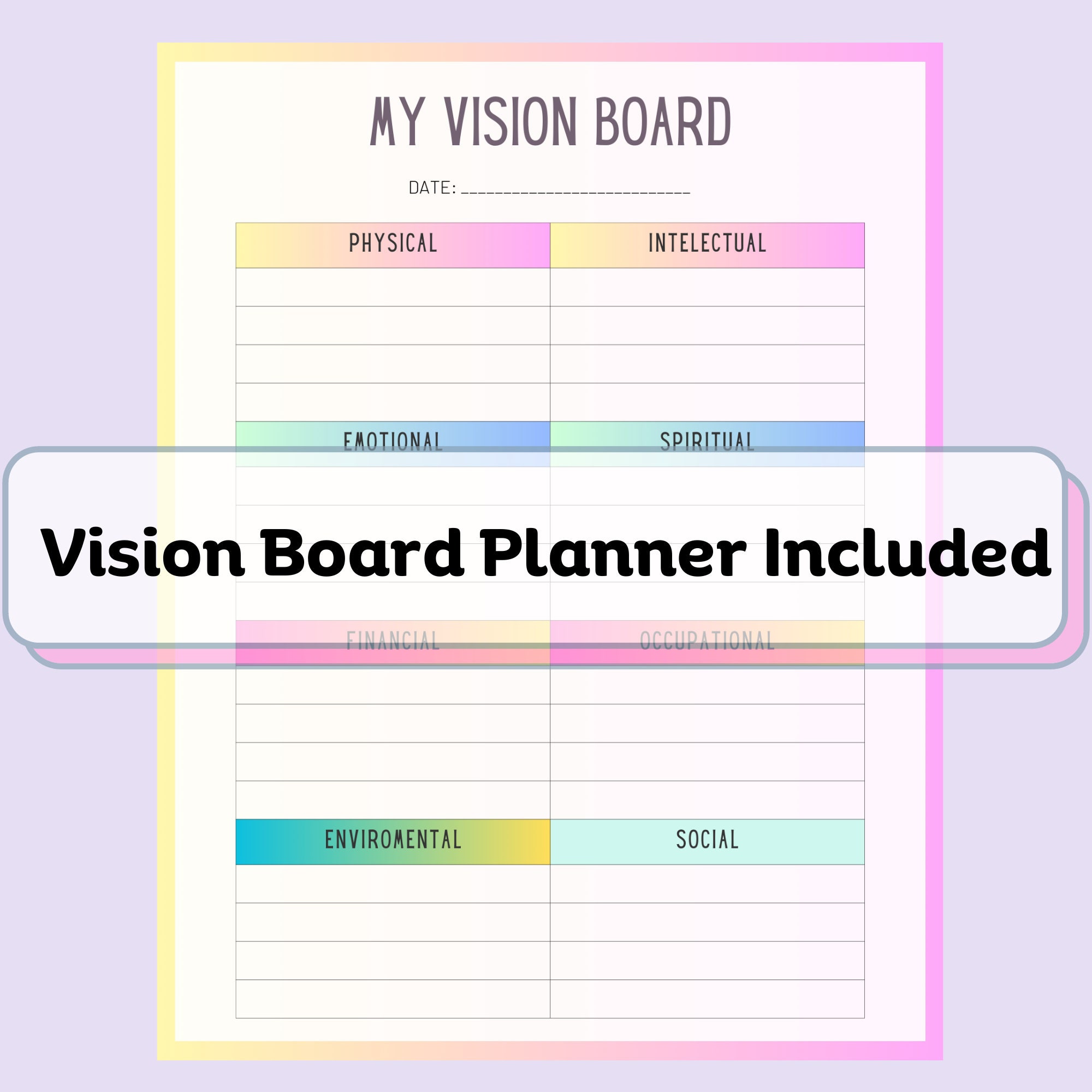 Complete 2024 Vision Board Kit and Planner: Strong Words, Images, and ...