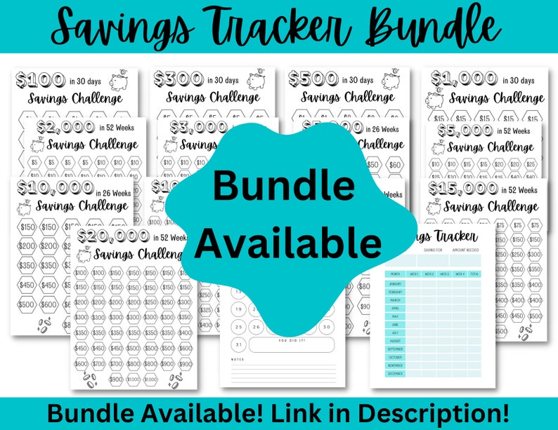 Save 20,000, Saving Printable, No Spend Challenge, Money Printable ...