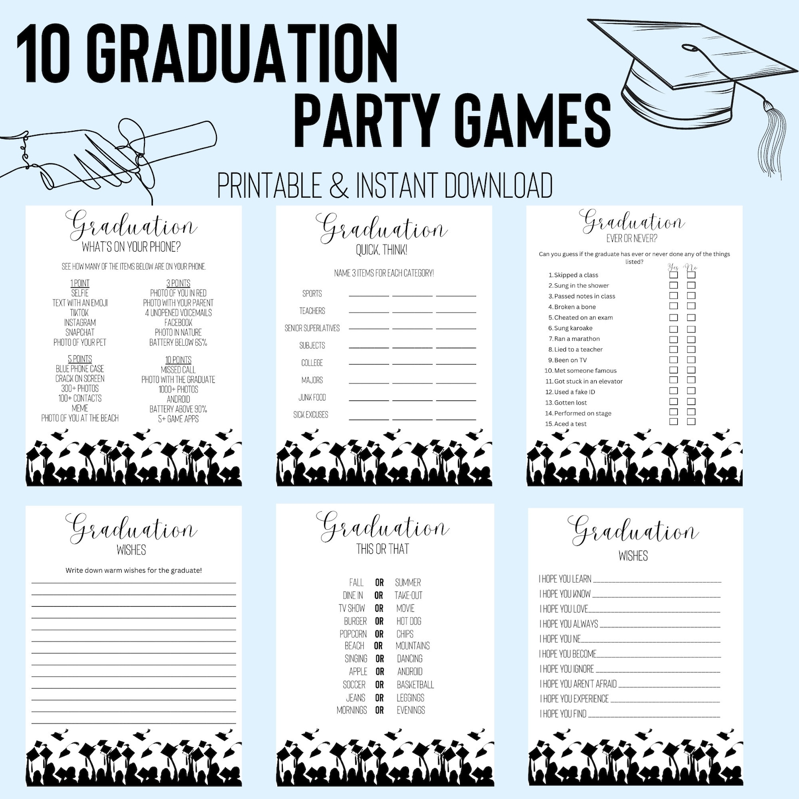 2024 Graduation Games | Graduation Games | Graduation Party Games ...