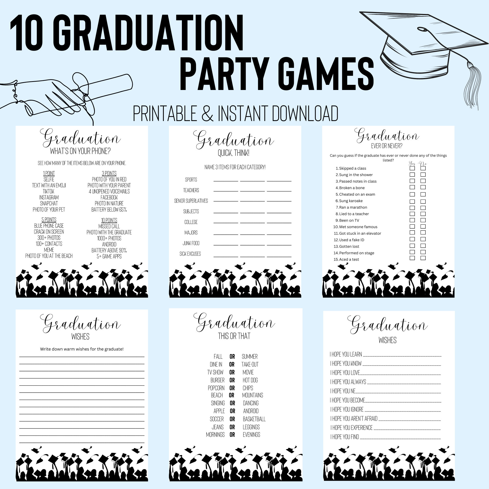 2024 Graduation Games | Graduation Games | Graduation Party Games ...