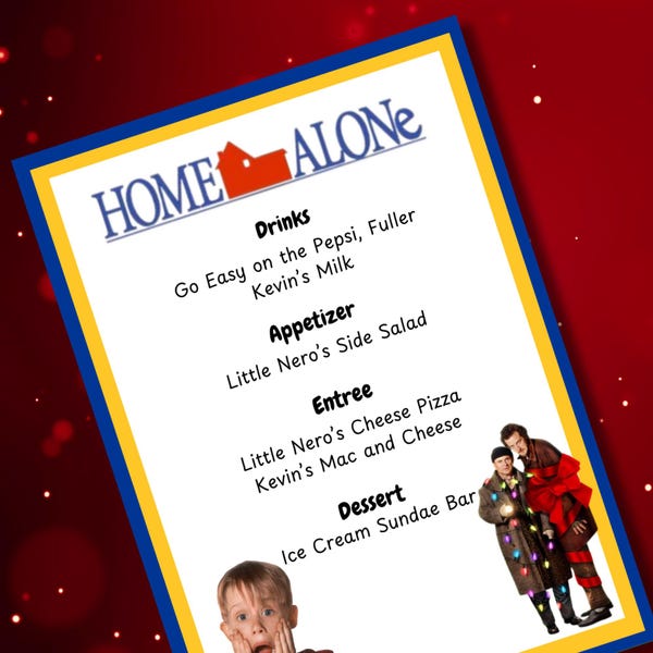 Home Alone Movie Night - Etsy