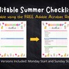 Printable Editable SUMMER Checklist, Summer Activities, Summer ...
