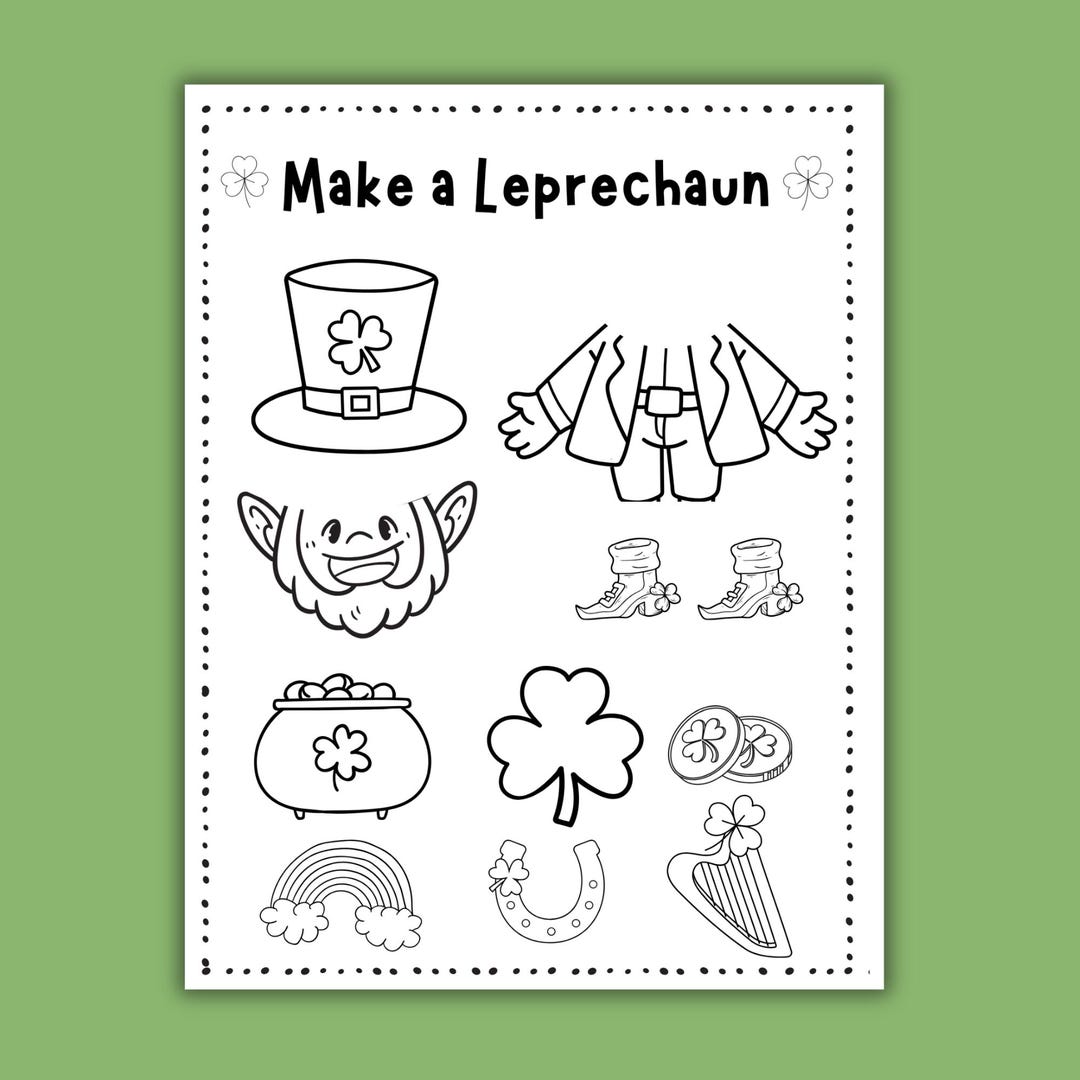St. Patrick's Cut and Paste Printable - "st. PATRICKS Crafts ...