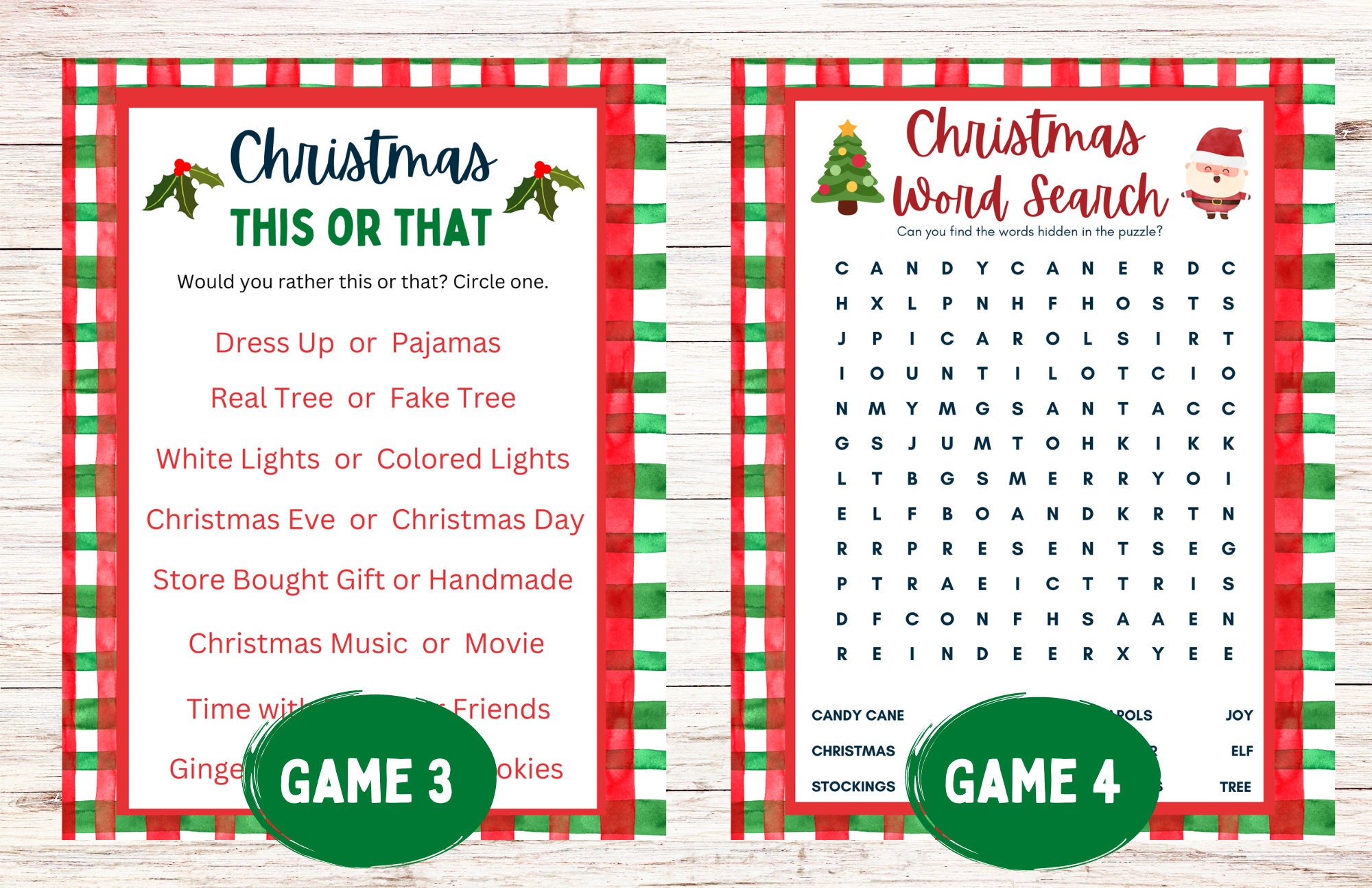 Printable Christmas Game Bundle, Christmas Party Games, Christmas ...