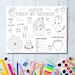 1st Birthday Strawberry Coloring Placemat, Strawberry Activity Placemat ...