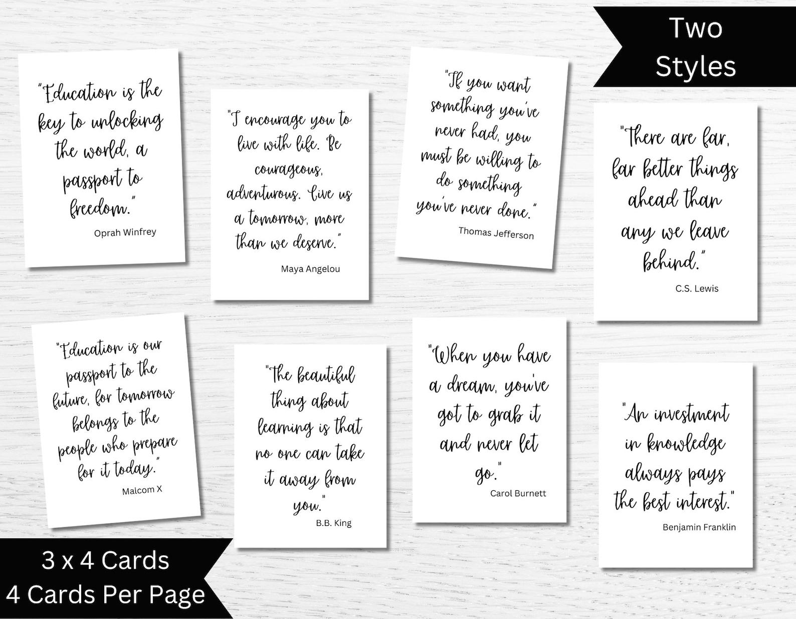 Graduation Quote Cards, Printable, Graduation Embellishments ...