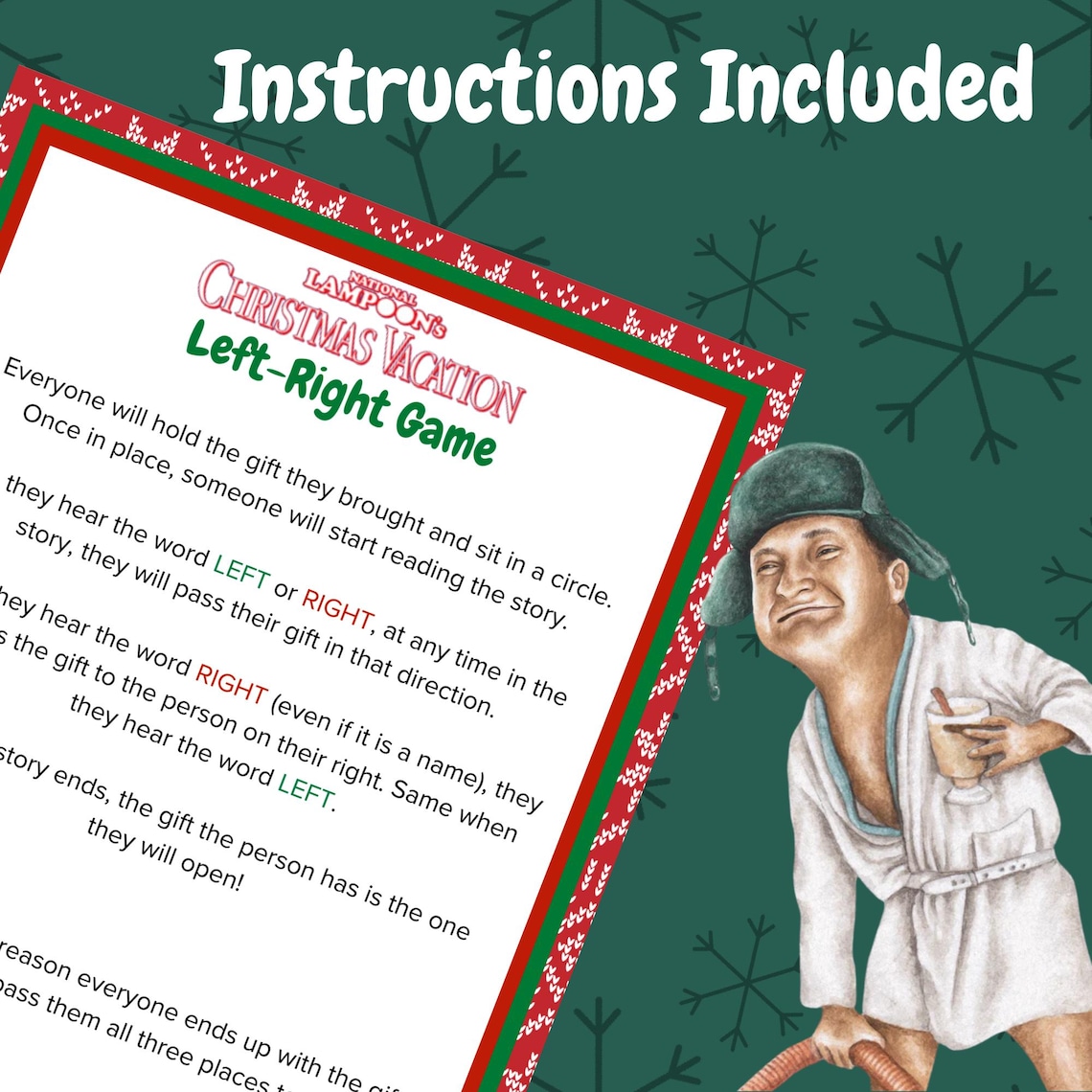 Christmas Vacation Left Right Christmas Game | Christmas Pass the Prize ...