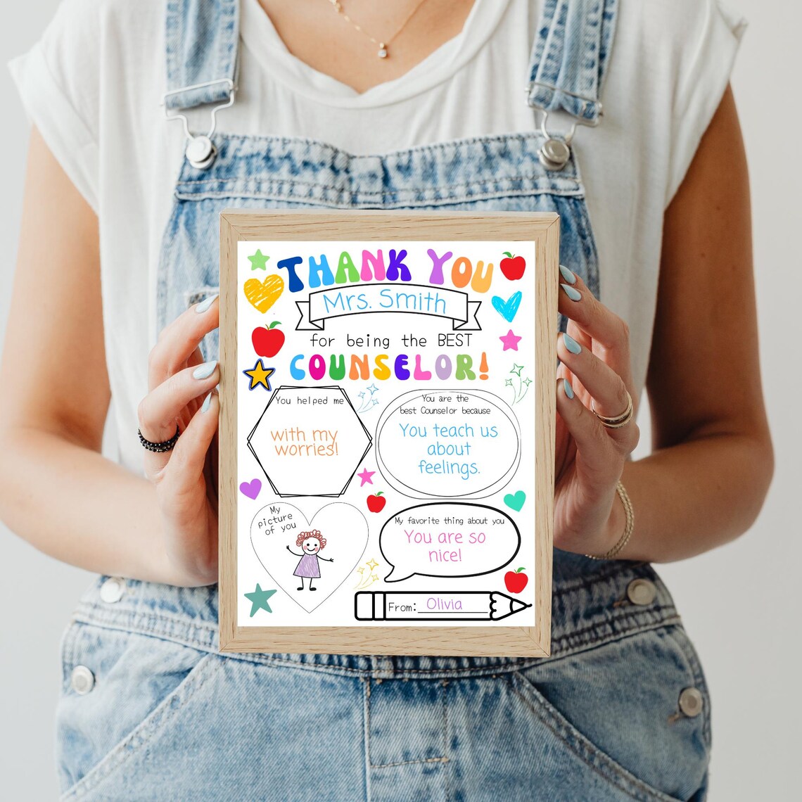 School Counselor Appreciation Coloring Page • Printable Thank You Gift ...