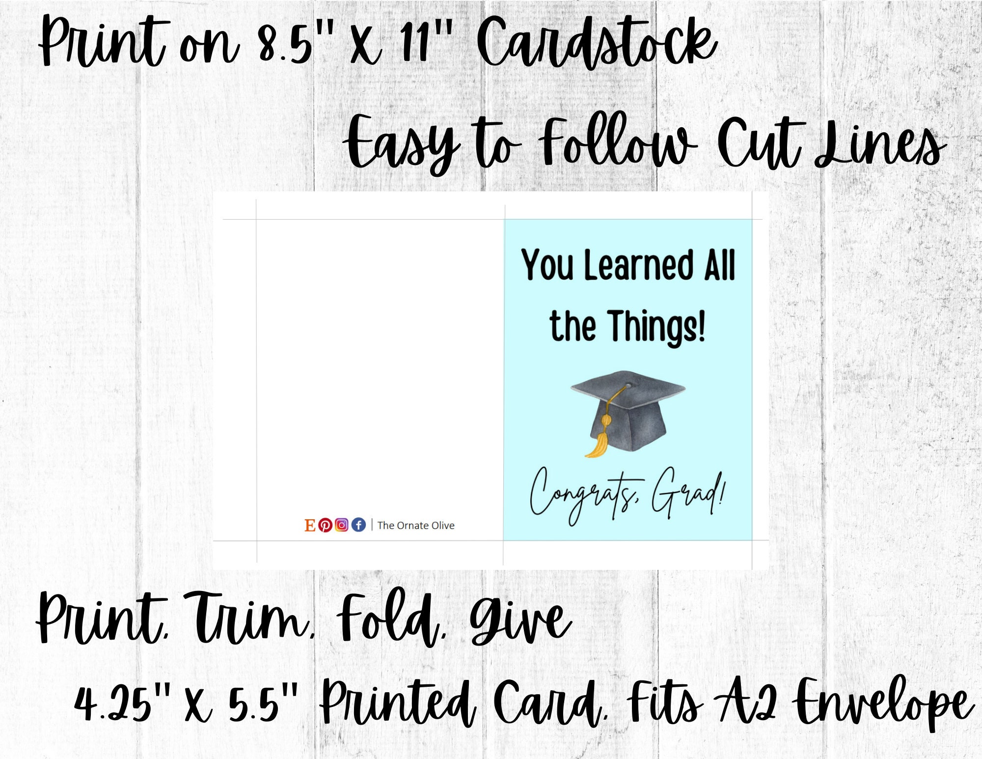 Printable Graduation Card, Card for Grad, Class of 2022, Graduation ...