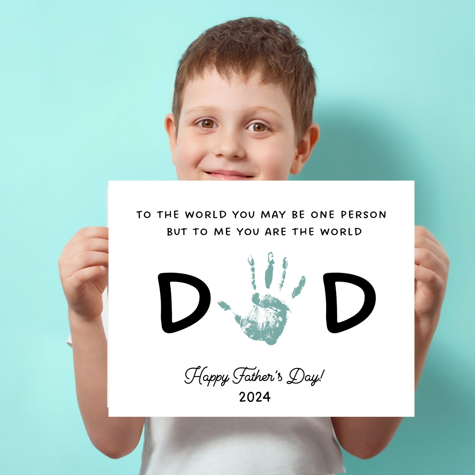 Father's Day Handprint Printable, DIY Craft Gift for Dad, Gift for Dad ...