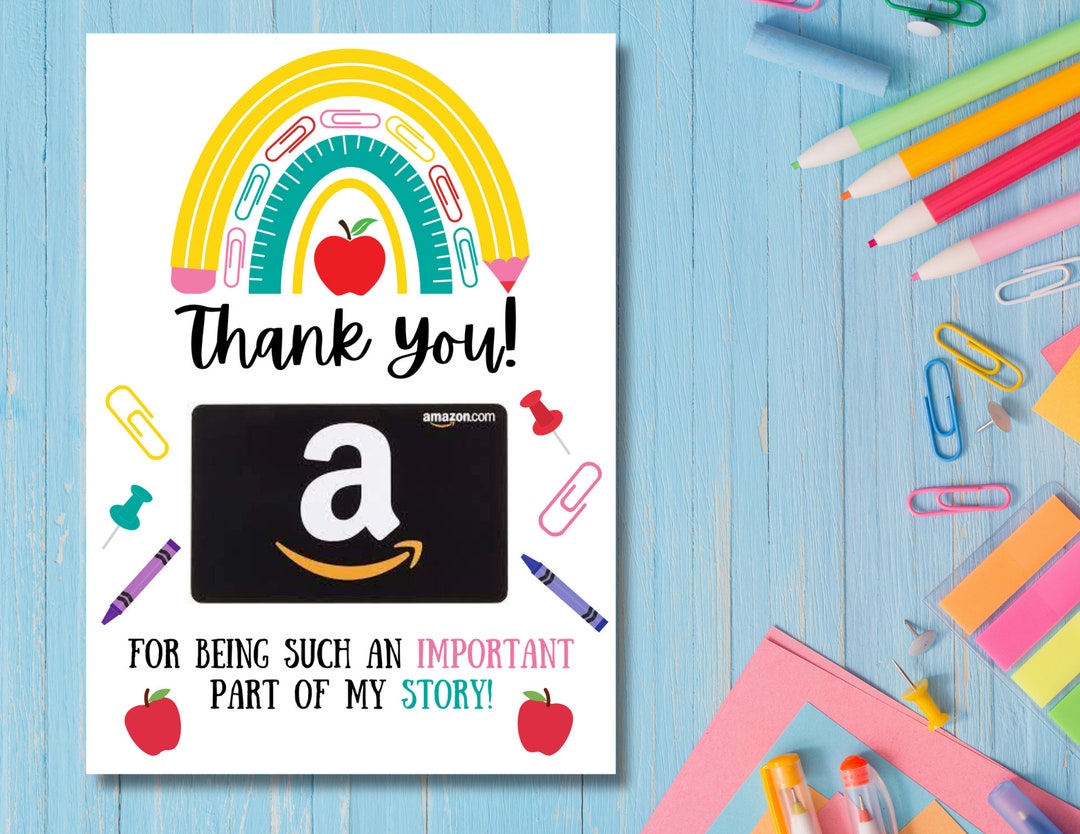 Printable Teacher Appreciation Gift Card Holder Personalized Teacher ...