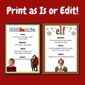 7 Christmas Dinner and a Movie Night Menus | Christmas Movie Night ...