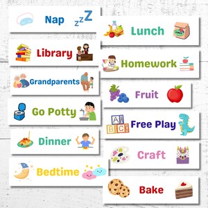 Visual Schedule, Toddler Kids Daily Routine Chart, Printable Homeschool ...