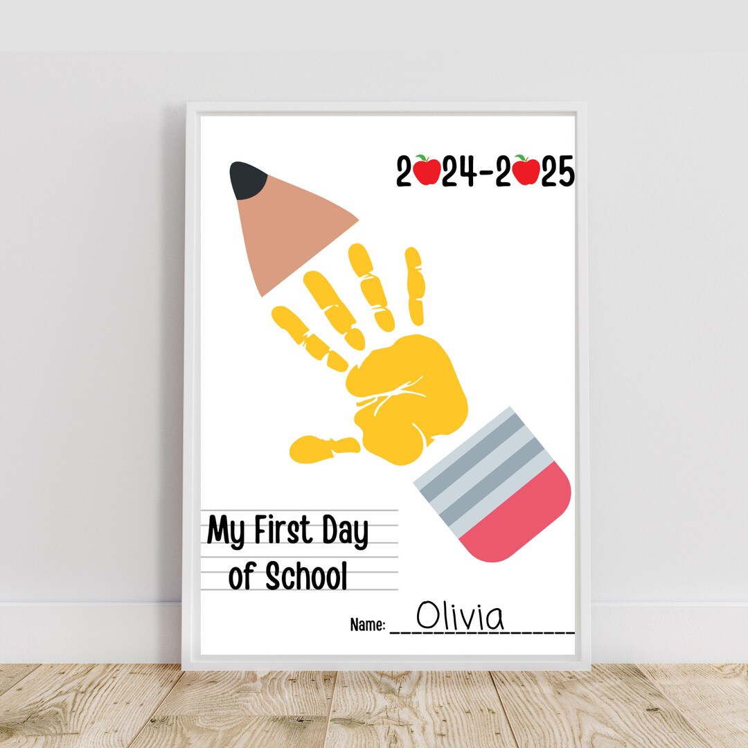 First Day of School Handprint Craft | Back to School Printable | Memory ...
