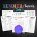 Printable Editable SUMMER 2024 Planner Bundle Summer Calendar Summer ...