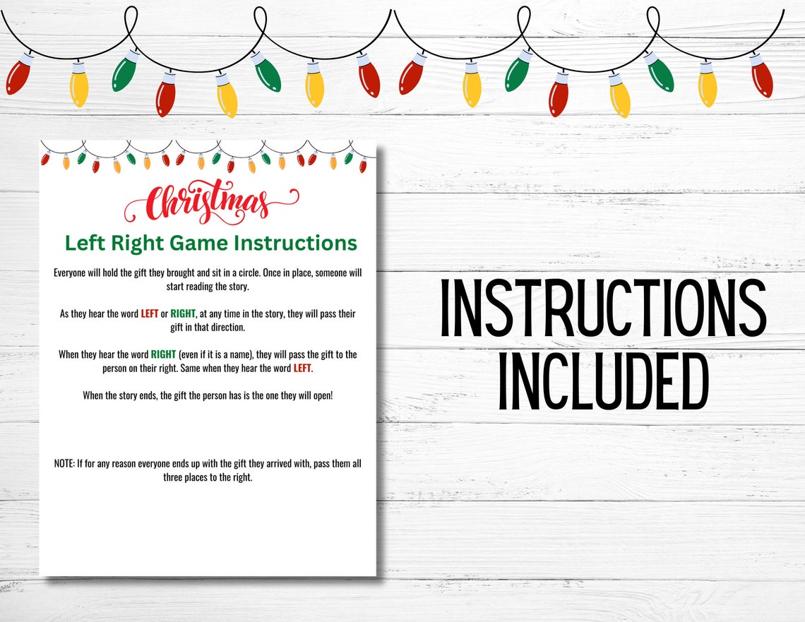 Left Right Christmas Game | Christmas Pass the Prize | Right Left Game ...
