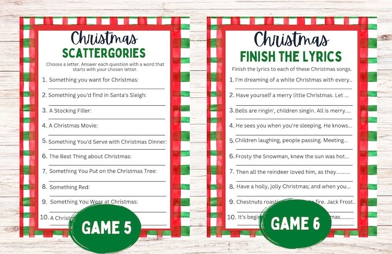 Printable Christmas Game Bundle, Christmas Party Games, Christmas ...